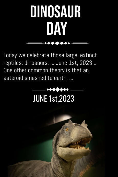Dinosaur Day Poster Design Template | PosterMyWall