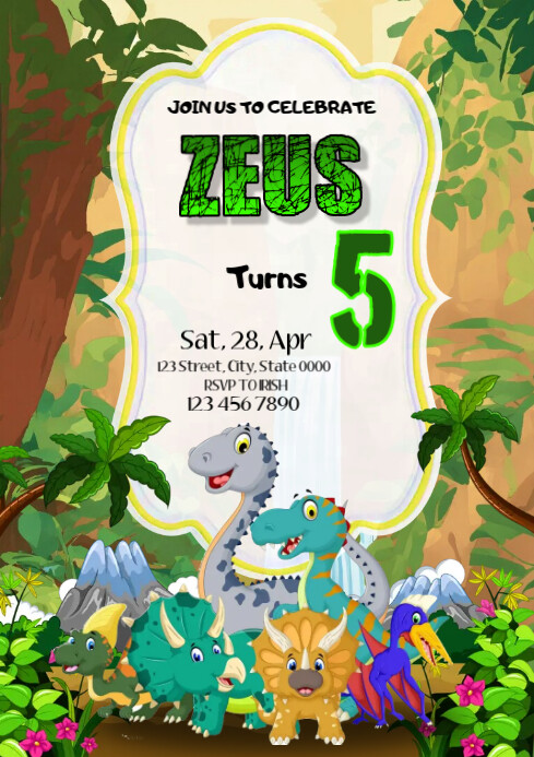 Dinosaur Template | PosterMyWall