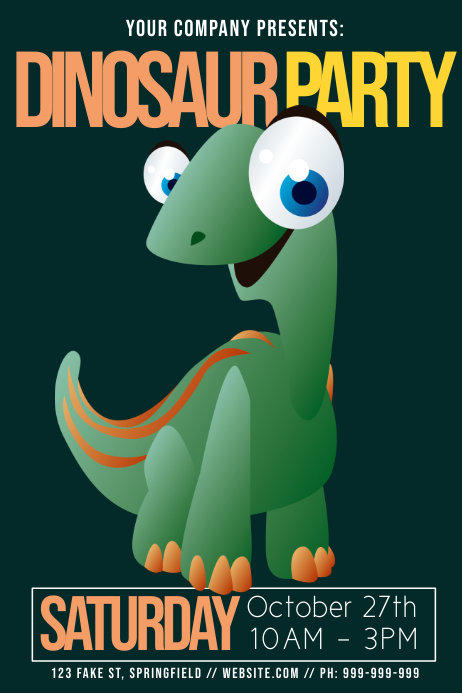 Dinosaur Party Poster | PosterMyWall