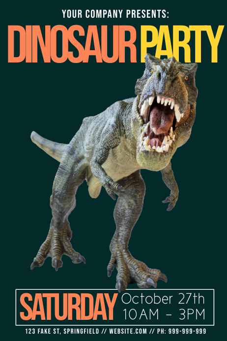 Dinosaur Party Poster | PosterMyWall