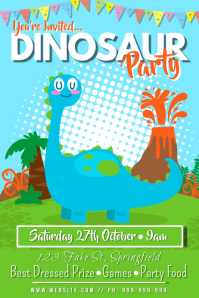 Dinosaur party Template | PosterMyWall