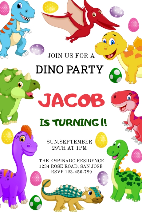 Dinosaur Template | PosterMyWall