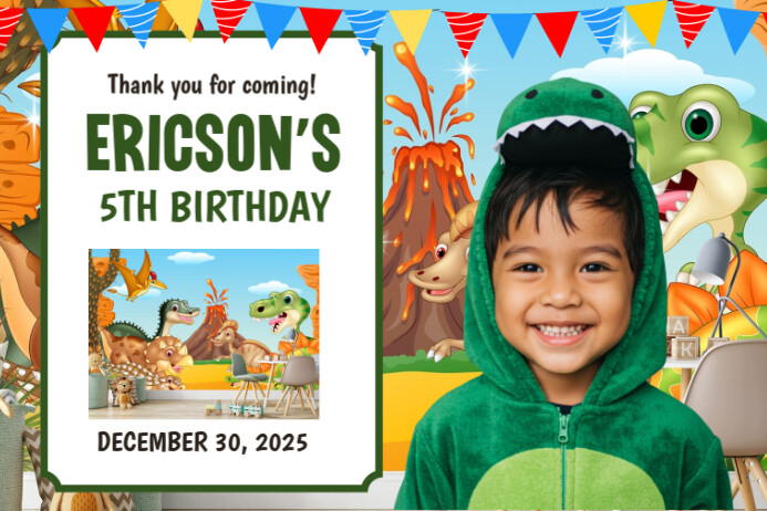 Plantilla de Dinosaur Theme Ref Magnet Layout | PosterMyWall