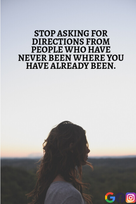 DIRECTIONS AND PEOPLE QUOTE TEMPLATE | PosterMyWall
