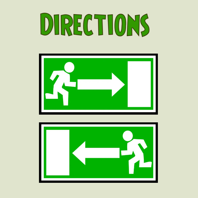 Petunjuk Arah Templat | PosterMyWall