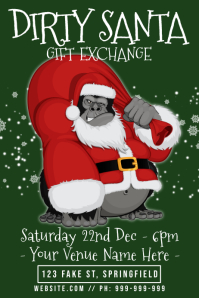 Dirty Santa Gift Exchange Flyer Design Template | PosterMyWall