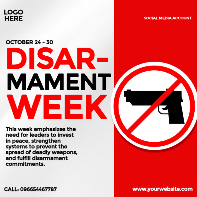 Plantilla de Disarmament Week | PosterMyWall