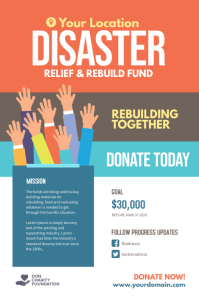 Disaster Relief Fundraiser Flyer Poster Template | PosterMyWall