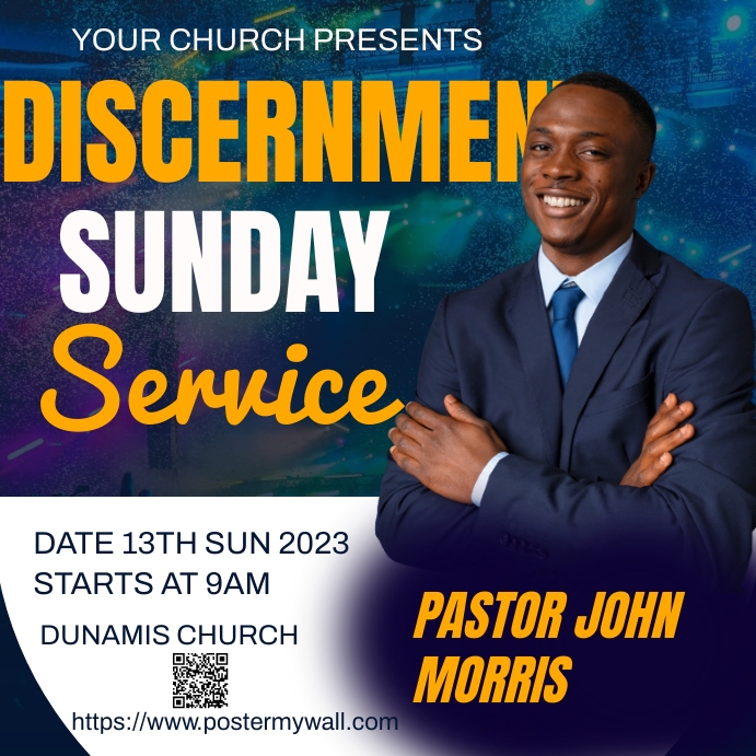 discernment sunday service Template | PosterMyWall