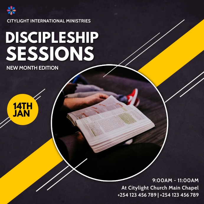discipleship church service flyer template | PosterMyWall