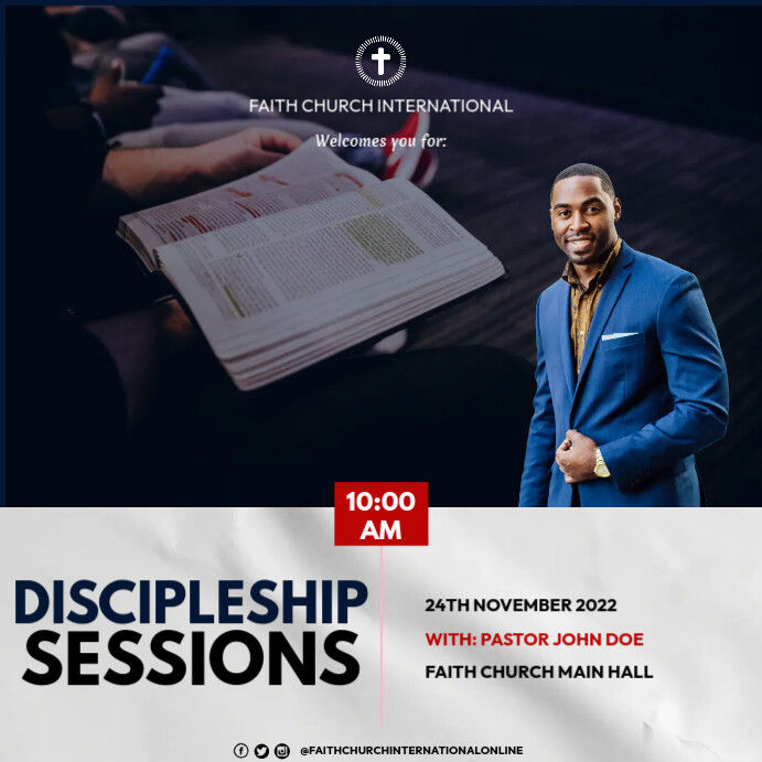 Plantilla de Clase de Discipulado | PosterMyWall