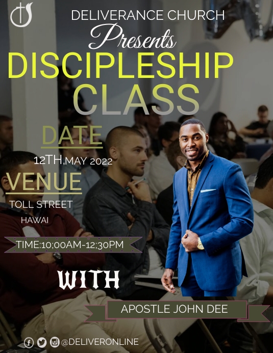 DISCIPLESHIP CLASS Template | PosterMyWall