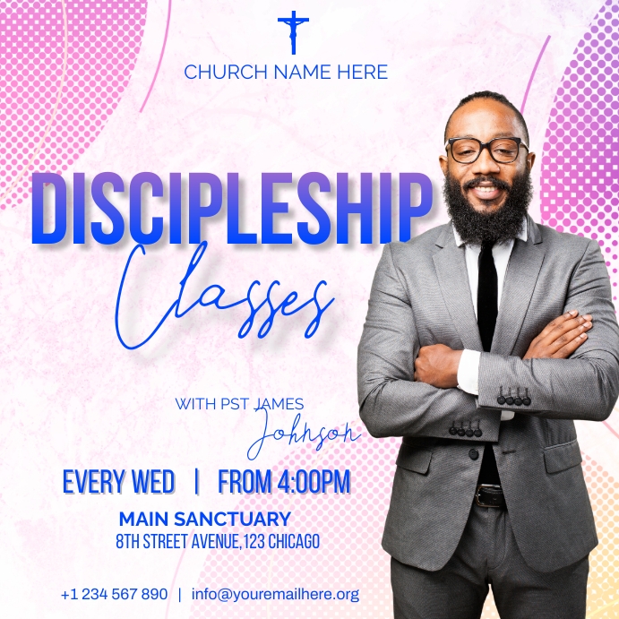 Plantilla de Clase de Discipulado | PosterMyWall