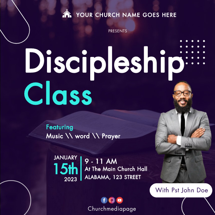 Plantilla de Discipleship Class | PosterMyWall