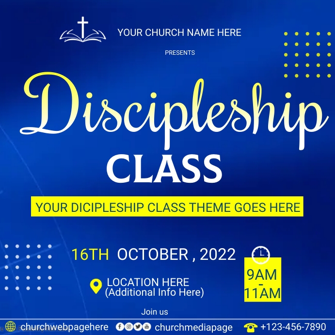 Discipleship Class Template | PosterMyWall