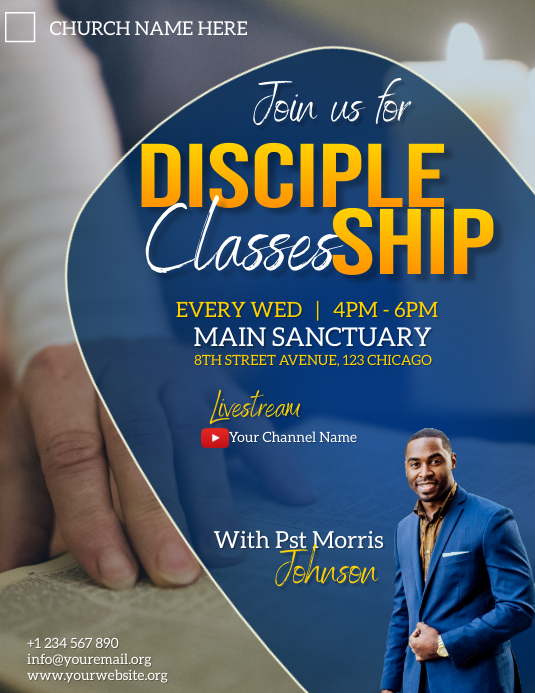 discipleship class flyer Template | PosterMyWall