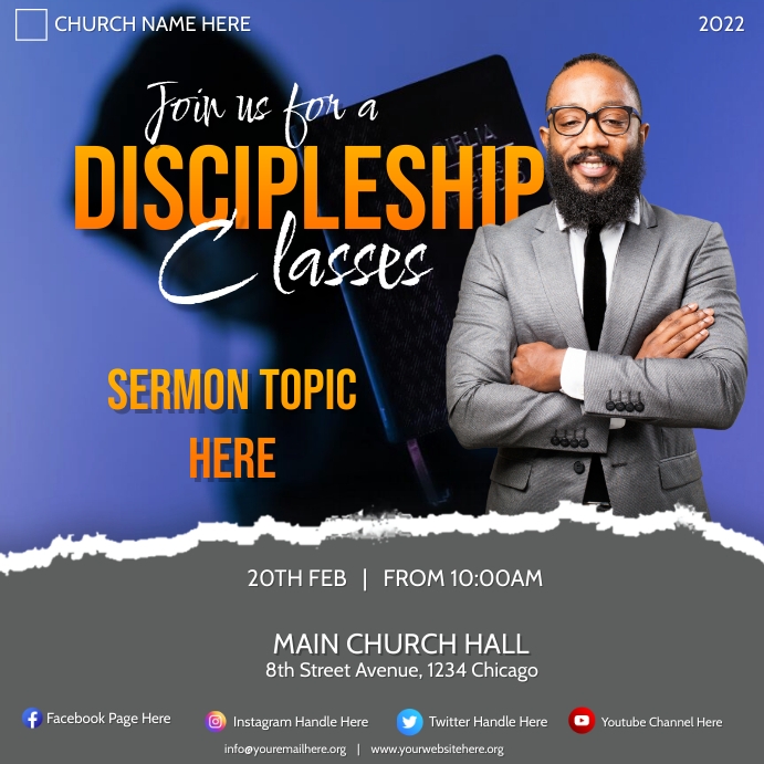discipleship class flyer Template | PosterMyWall