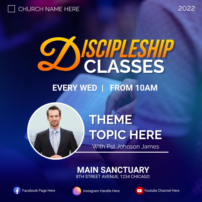 discipleship class flyer Template | PosterMyWall