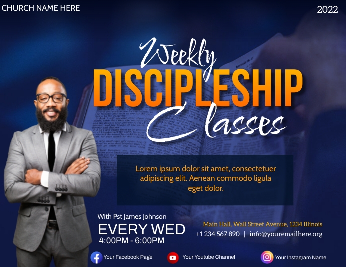 Copy of discipleship class flyer | PosterMyWall