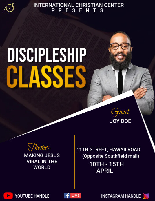 Plantilla de Clases de Discipulado | PosterMyWall