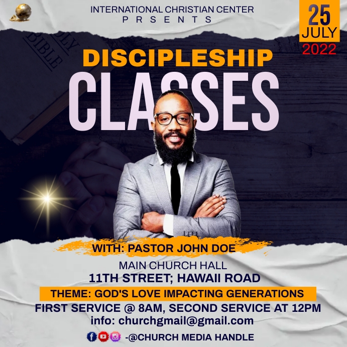 Copia de discipleship classes | PosterMyWall