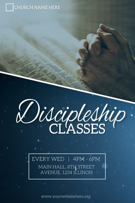 Plantilla de Folleto de Clases de Discipulado | PosterMyWall