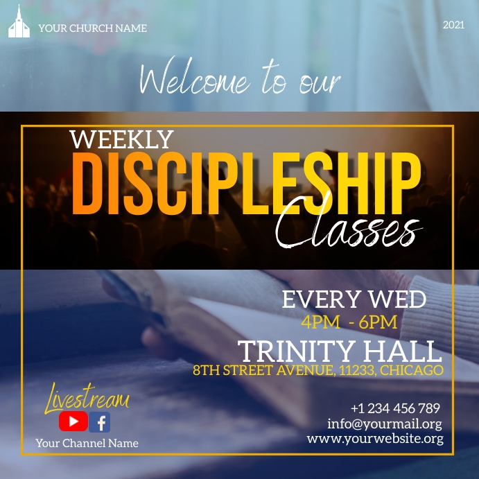 discipleship classes flyer Template | PosterMyWall