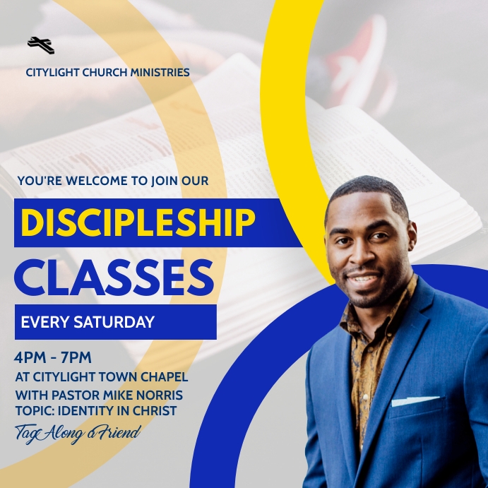 Plantilla de Folleto de Clases de Discipulado | PosterMyWall
