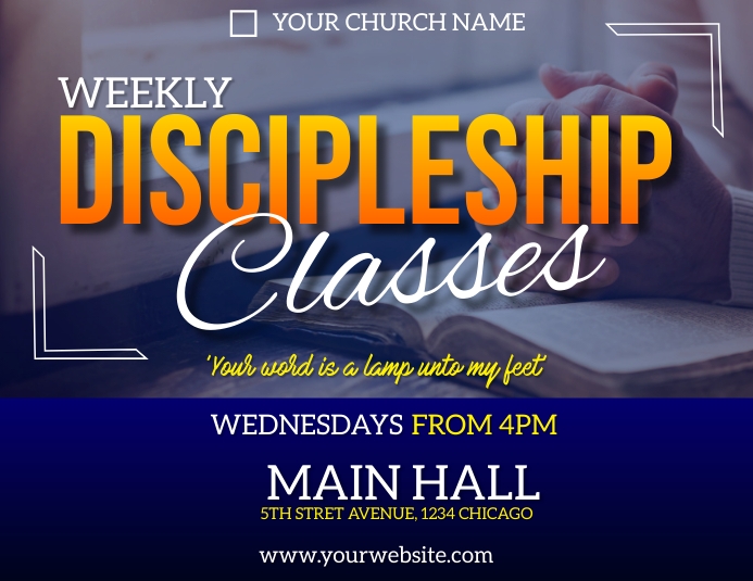 discipleship classes flyer Template | PosterMyWall