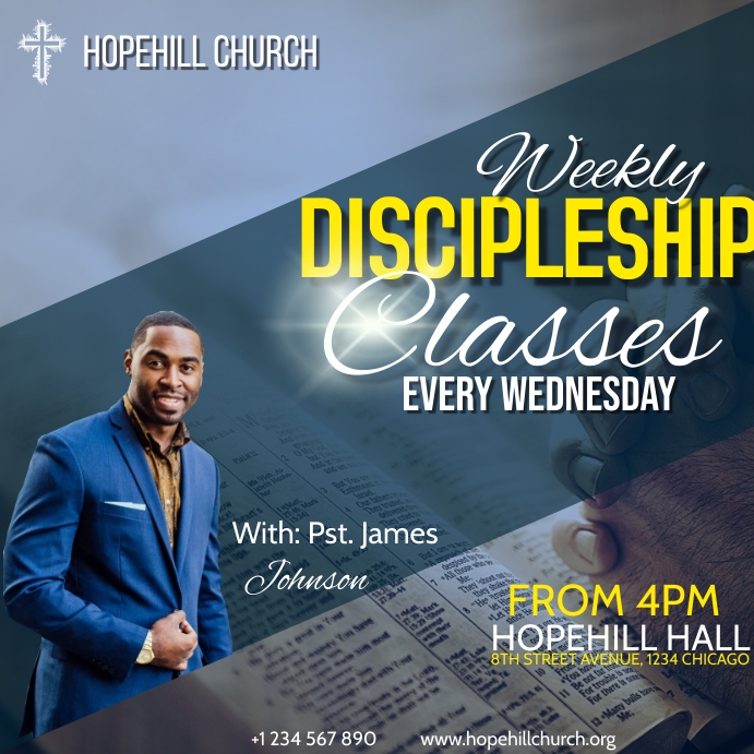 discipleship classes flyer Template | PosterMyWall