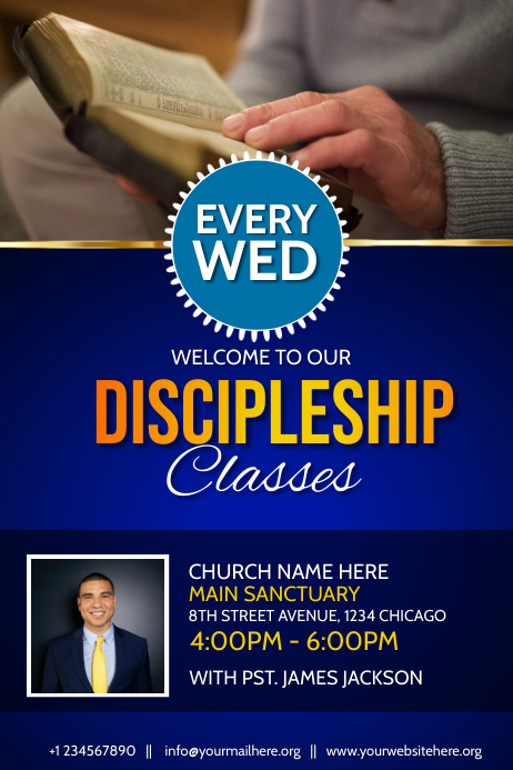 discipleship classes flyer Template | PosterMyWall
