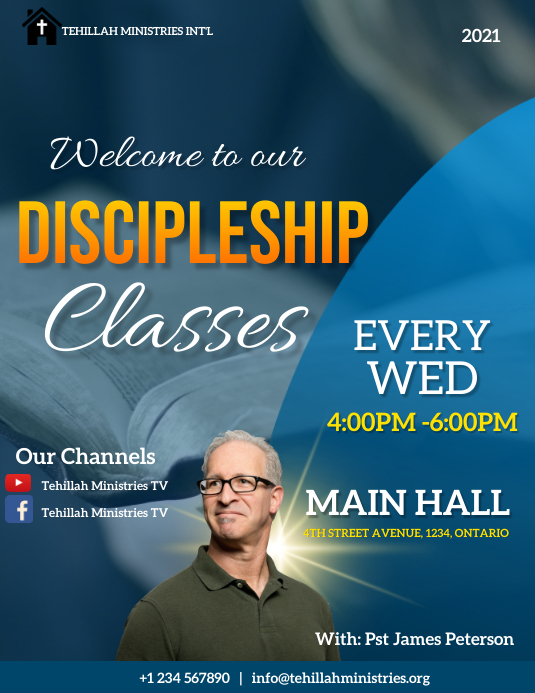 discipleship classes flyer Template | PosterMyWall