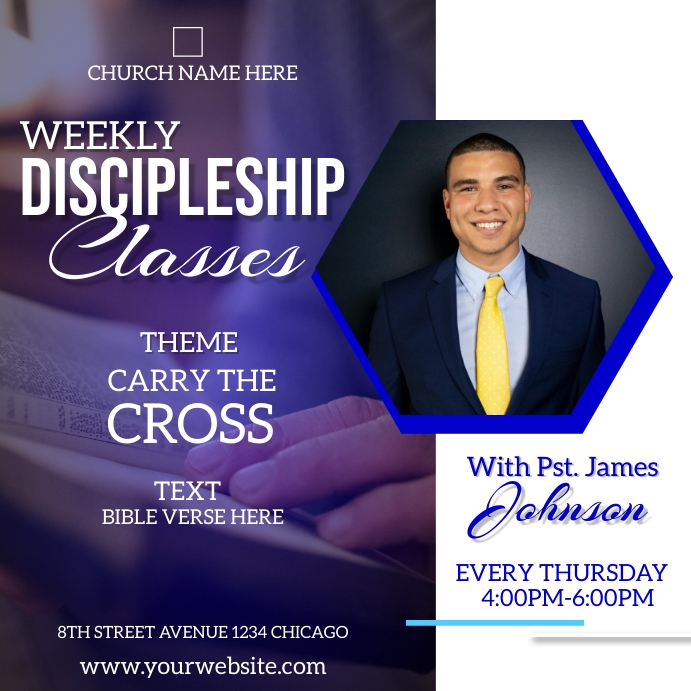 discipleship classes flyer Template | PosterMyWall