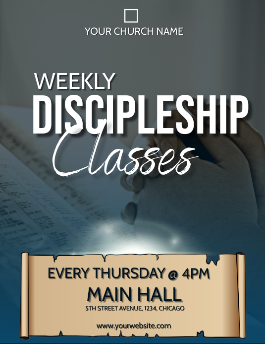 discipleship classes flyer Template | PosterMyWall