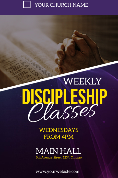 discipleship classes flyer Template | PosterMyWall