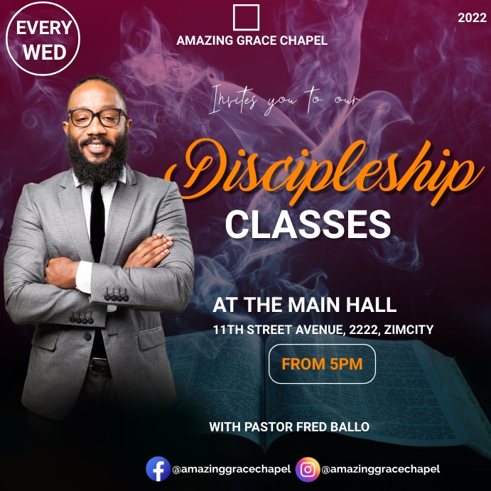 discipleship classes poster Template | PosterMyWall