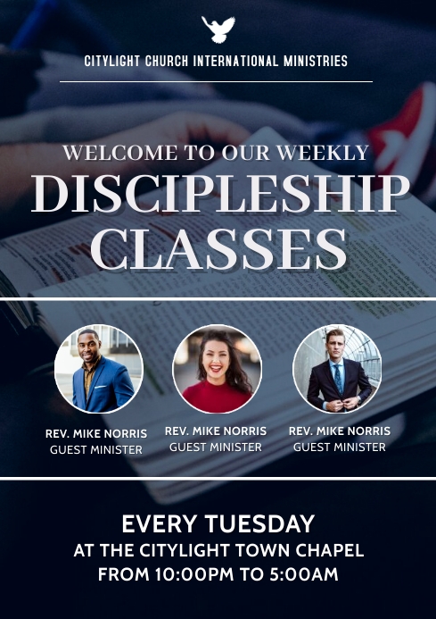 discipleship classes poster design Template | PosterMyWall