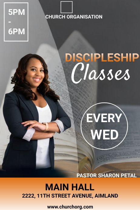 Plantilla de DISCIPLESHIP CLASSES POSTER | PosterMyWall