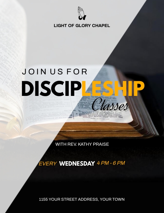 DISCIPLESHIP CLASSES POSTER Template | PosterMyWall