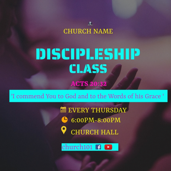 DISCIPLESHIP POSTER Template | PosterMyWall
