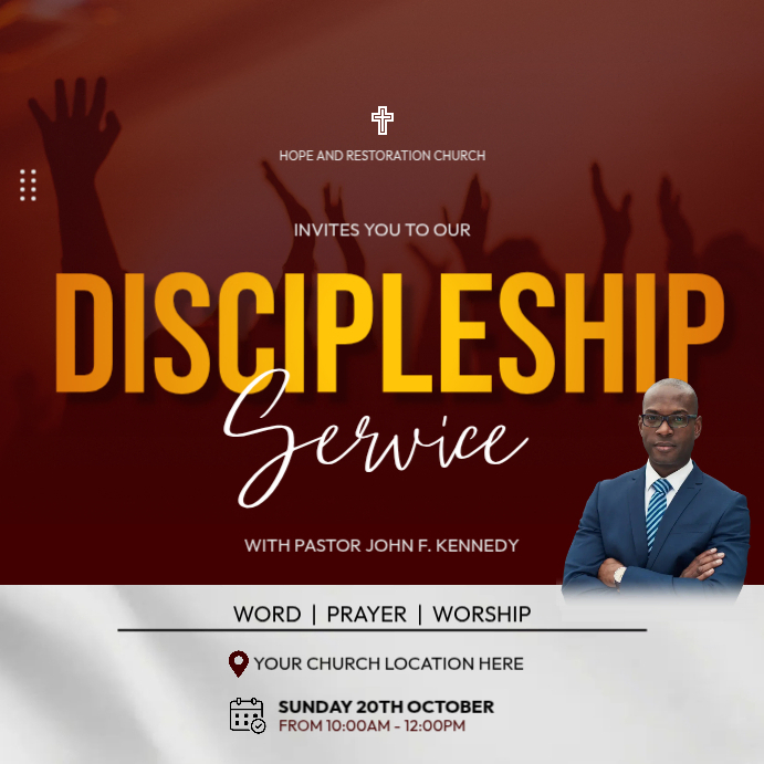 Discipleship service Template | PosterMyWall