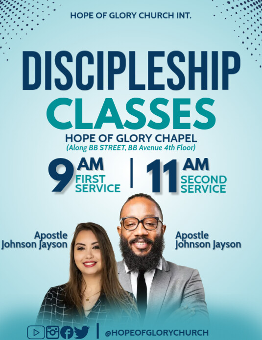 Discipleship service Template | PosterMyWall