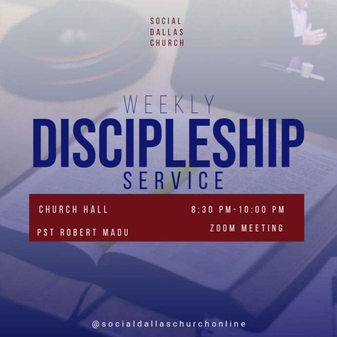 discipleship service Template | PosterMyWall