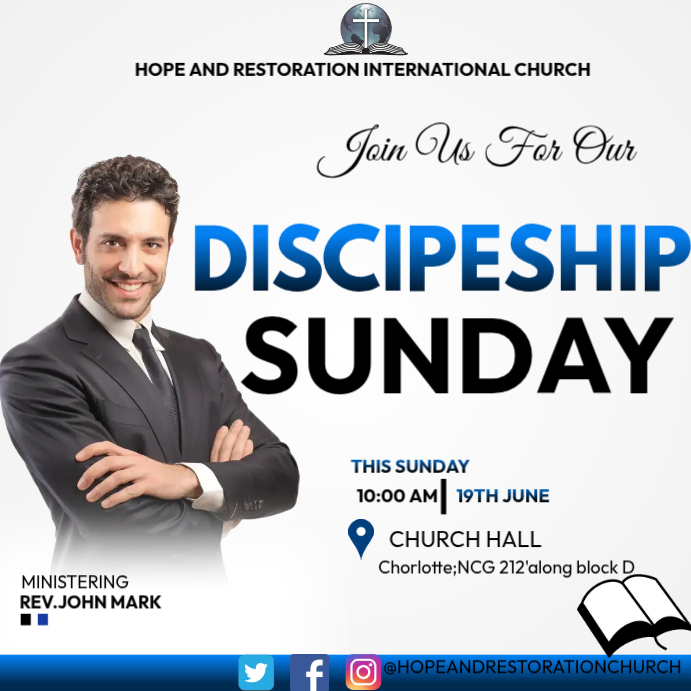 Copy of discipleship sunday | PosterMyWall