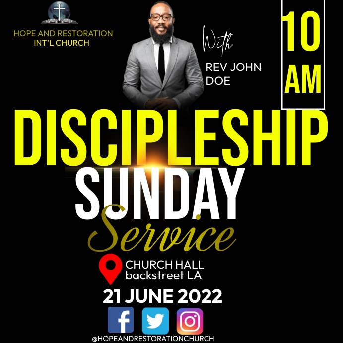 discipleship sunday Template | PosterMyWall