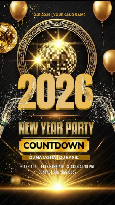 Disco Ball New Year Party Template | PosterMyWall
