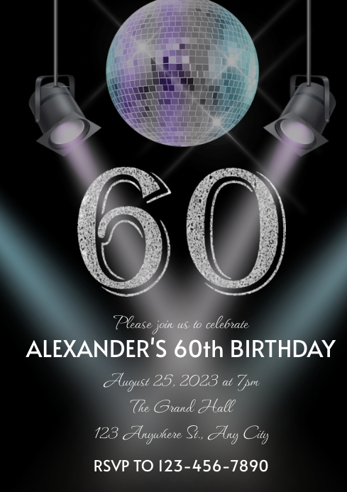 DISCO BIRTHDAY TEMPLATE | PosterMyWall