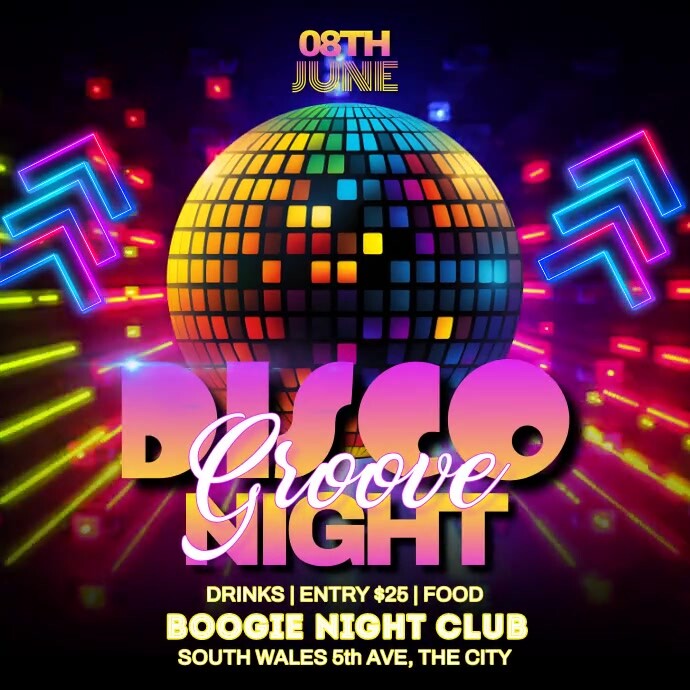 Copy of Disco Groove Night | PosterMyWall