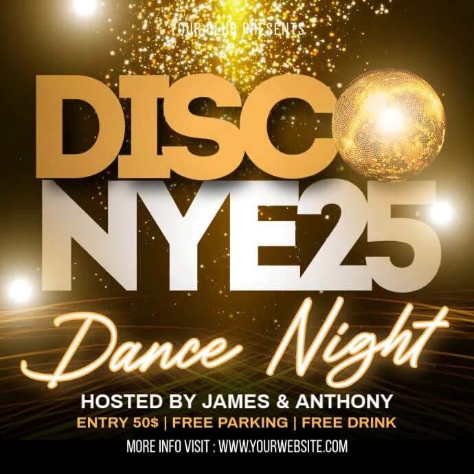 Disco New Year Eve Template | PosterMyWall