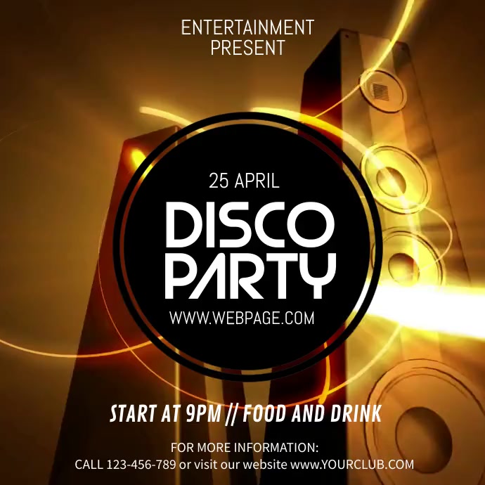 Disco night party Template | PosterMyWall